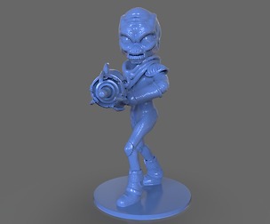Alien Praying, 3D model ready for printing