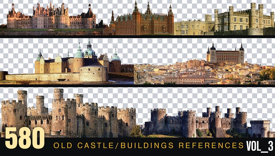 580 Castles | Old Buildings Reference Images