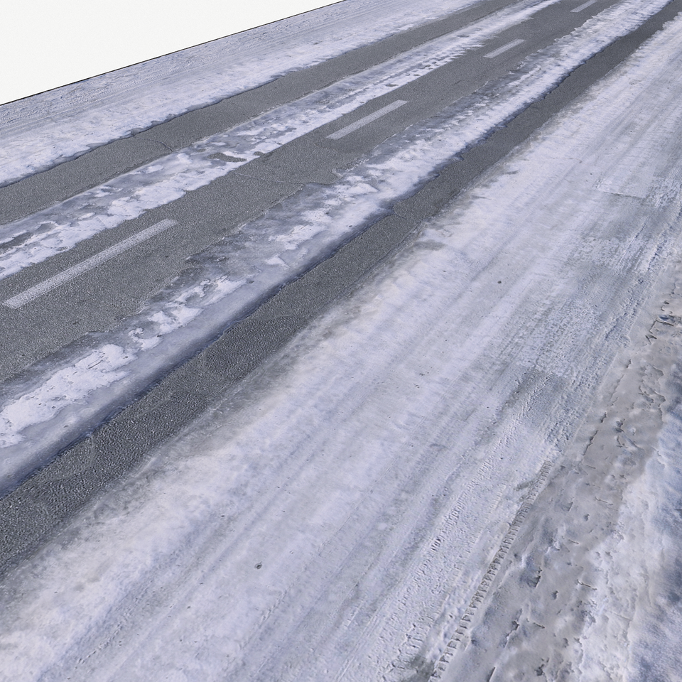 Snow Road BPR Texture Low-poly 3D model