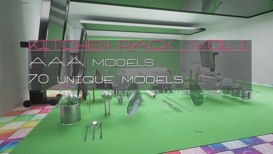 UE4 Kitchen Rack Vol 1