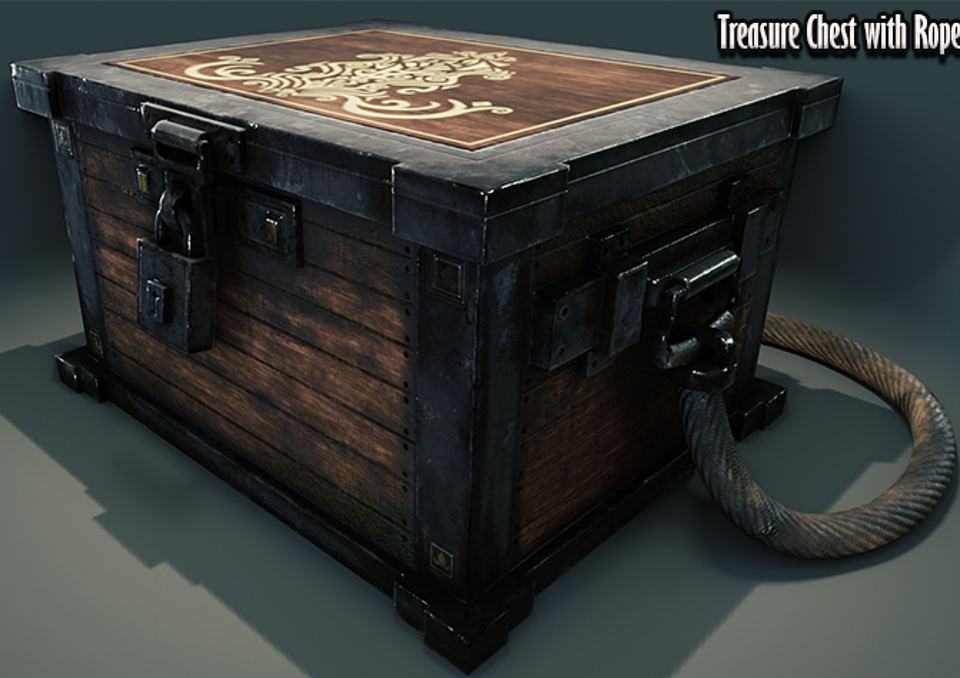 Treasure Chest w/ Rope