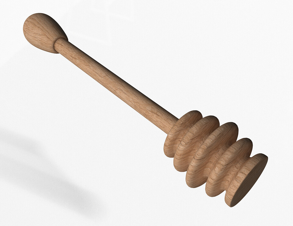 Wooden Honey Dipper model