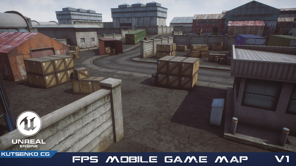 FPS Mobile Game Map v1 with assets