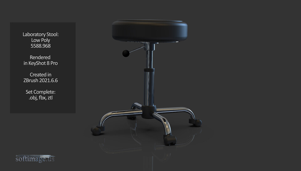 Laboratory Stool 3D Model