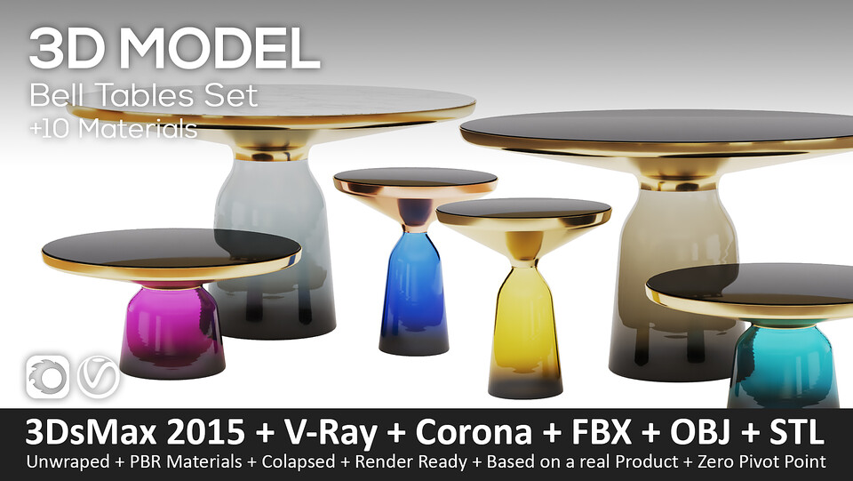 Bell Tables Set (10 Materials)