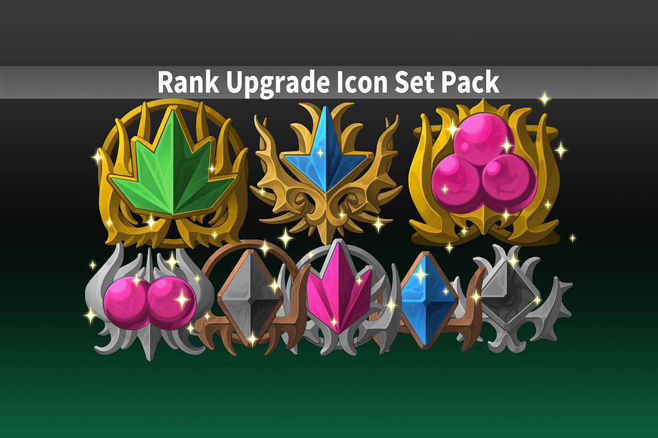 Rank Upgrade Icon Set Pack