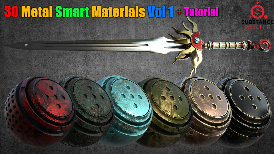 30 Metal Smart Materials Vol 1 + Tutorial
