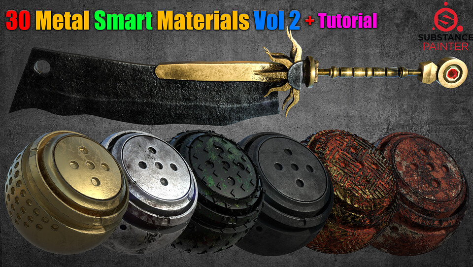 30 Metal Smart Materials Vol 2 + Tutorial