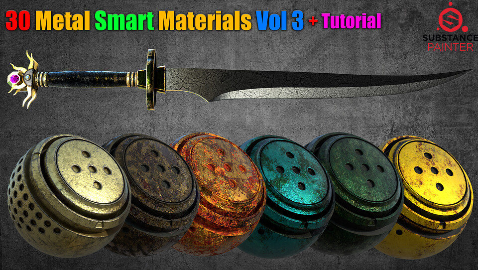 30 Metal Smart Materials Vol 3 + Tutorial