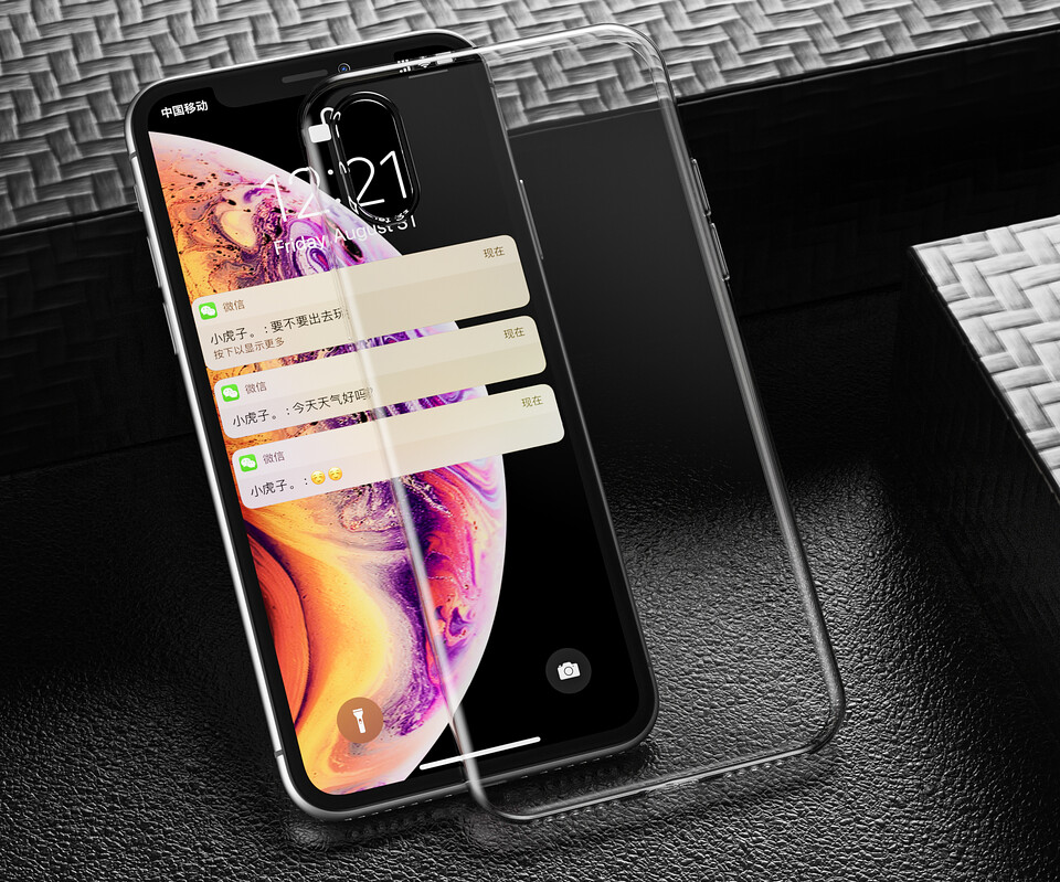 Transparent phone case modeling and rendering