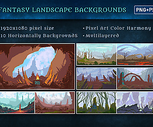 2D Fantasy Village Background