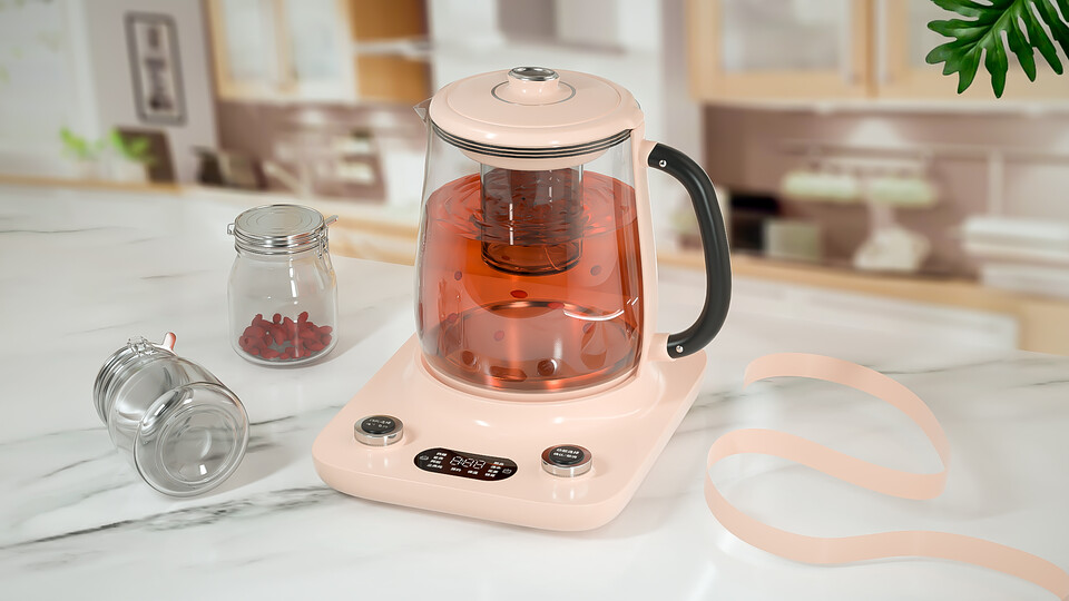 The kettle modeling and rendering