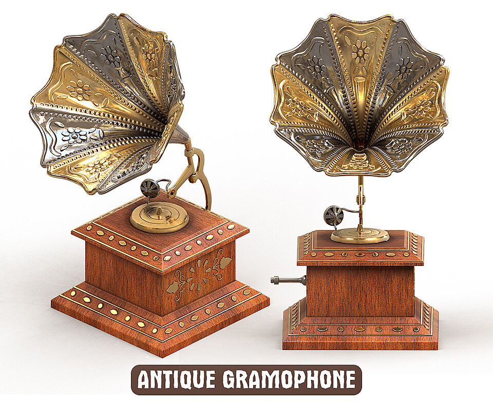 Antique Gramophone Table Decorative Showpiece
