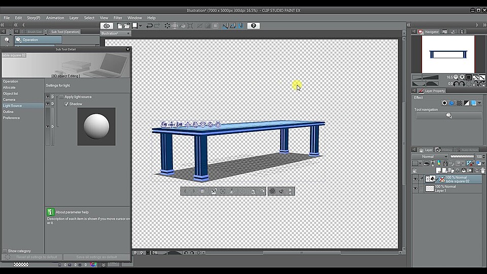 3D Material - CSP - Table square 02