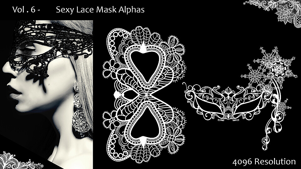 Vol. 6 - Sexy Lace Mask - 16 Alphas
