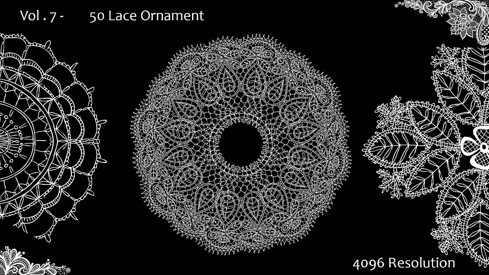 Vol . 7 - 50 Lace Ornament - Alphas