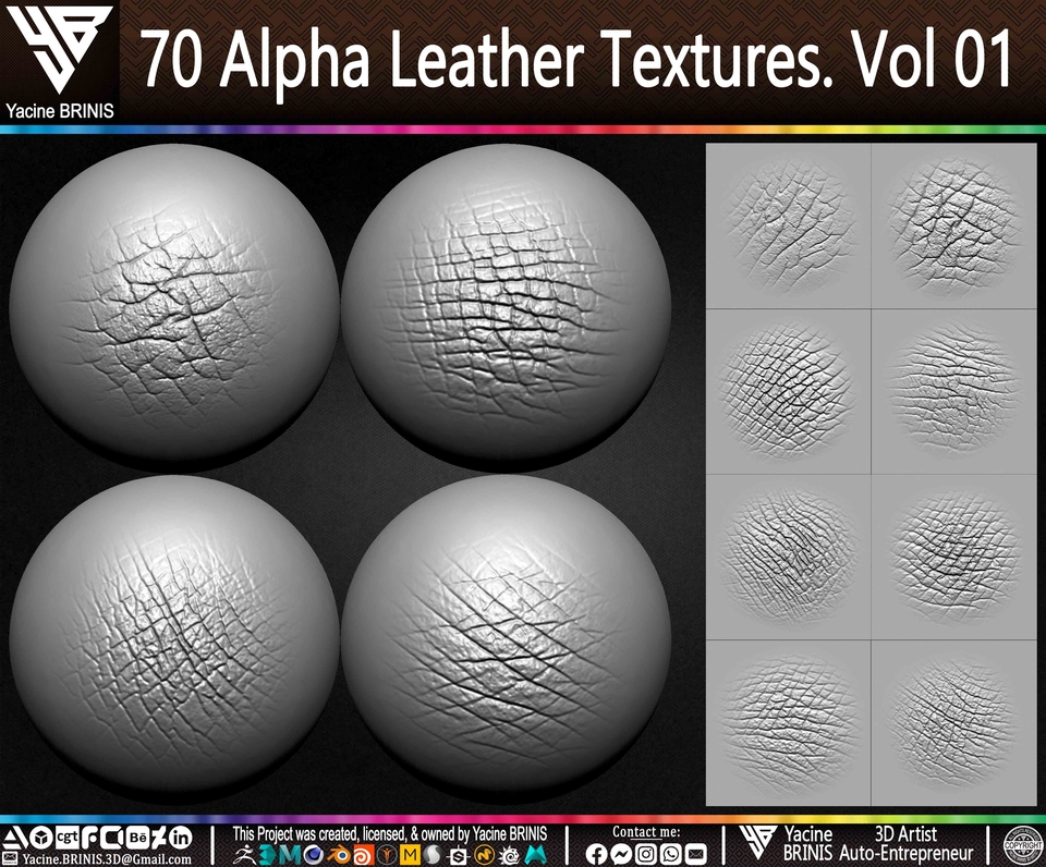 70 Alpha Leather Textures Volume 01