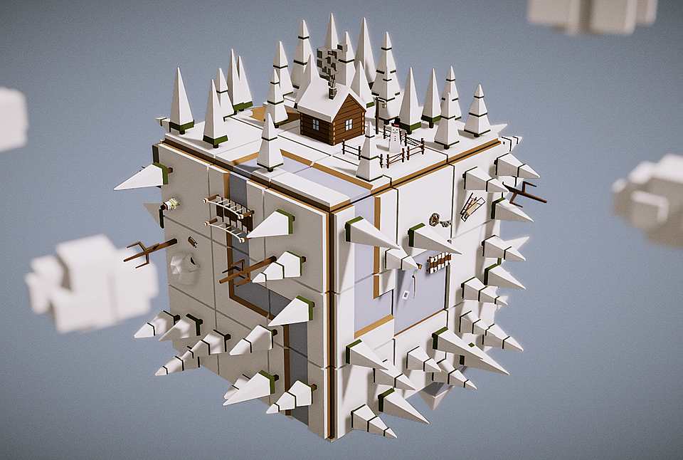 Low poly Winter environment package