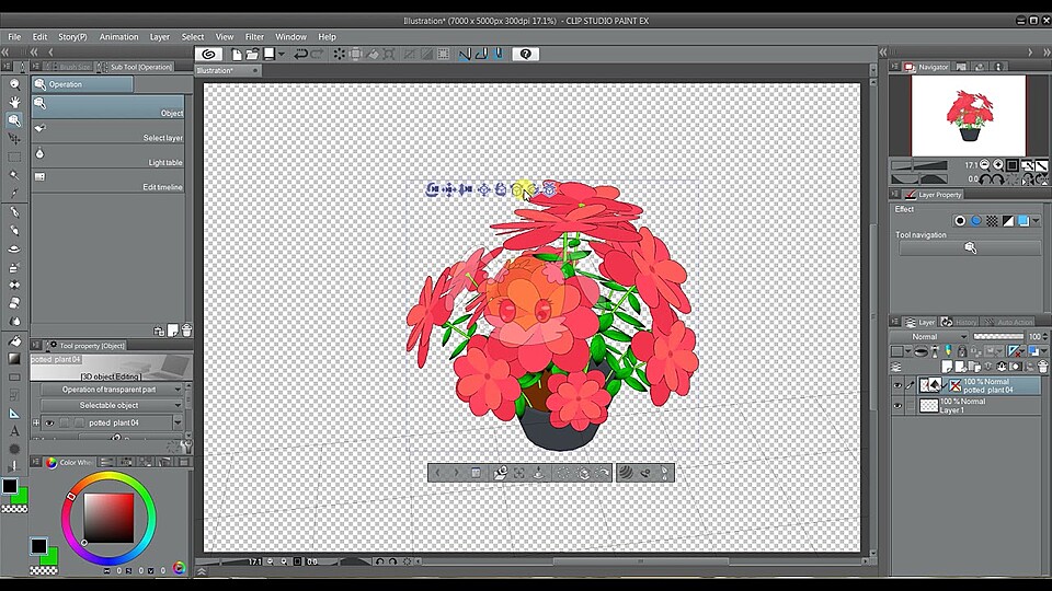 3D Material - CSP - potted plant 04