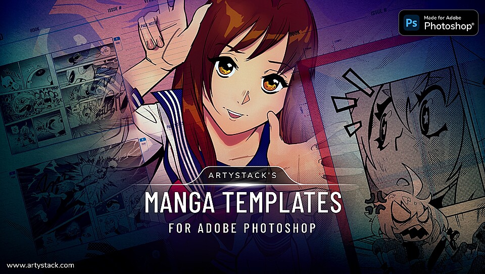 FULL Photoshop Manga Templates Bundle