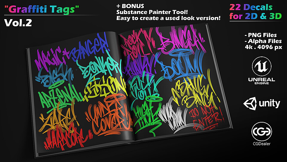 Graffiti Tags - Decals Vol.2