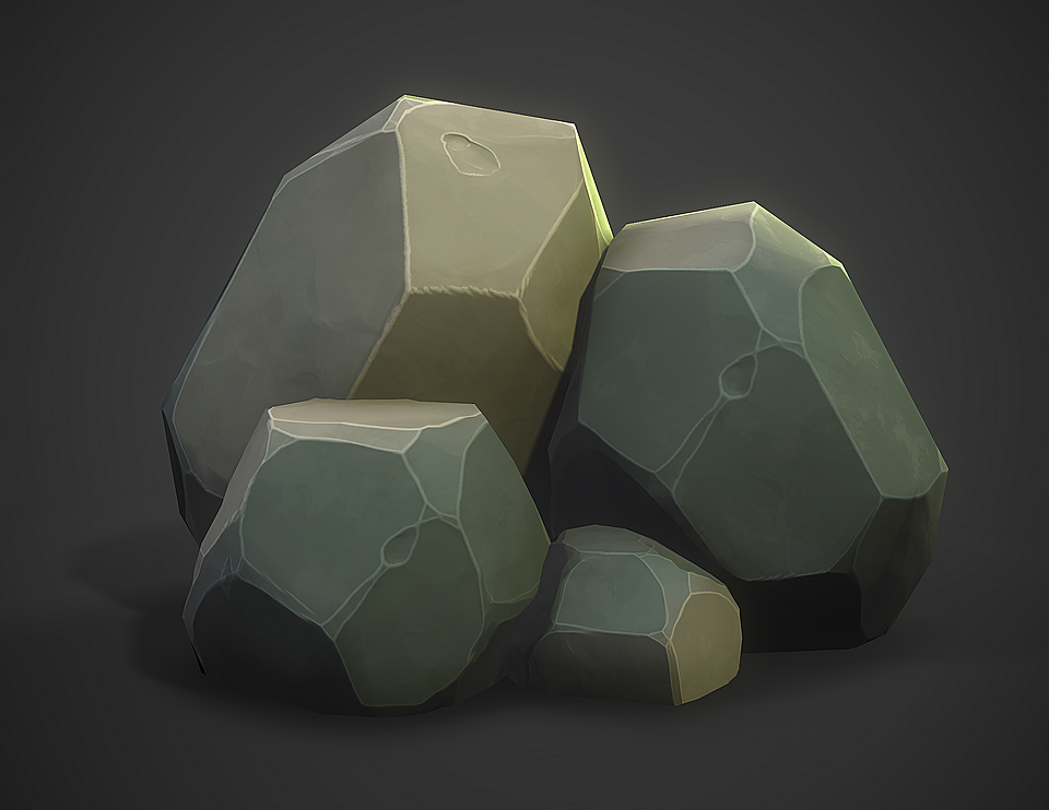 Game ready Stylized Rocks