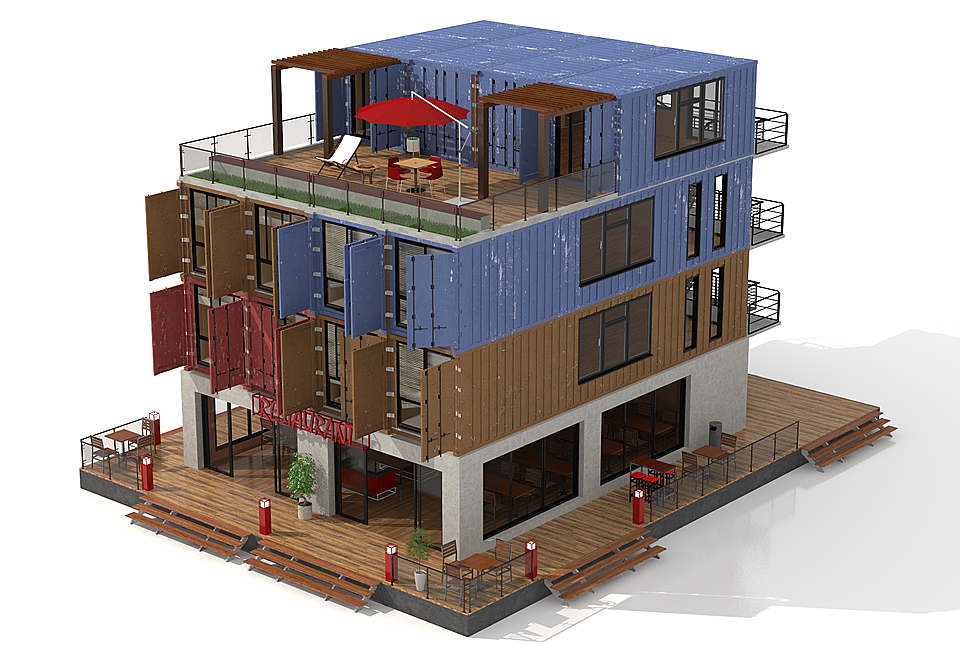 Container Residential Apartment Building