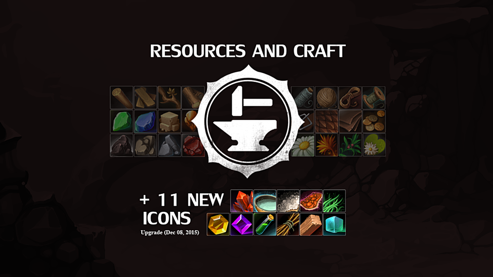 Resources and Craft Icon Pack