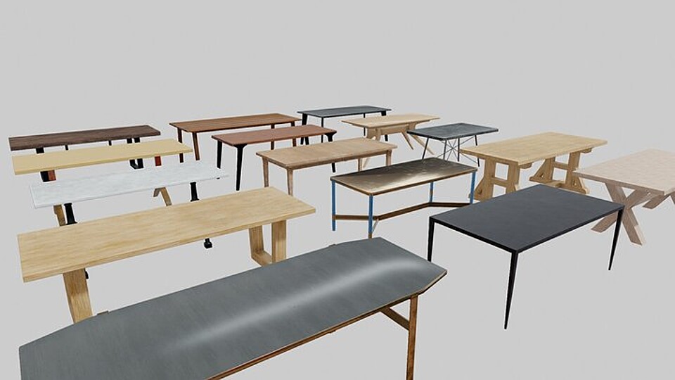 Rectangle Dining Tables Pack (Vol. 1)