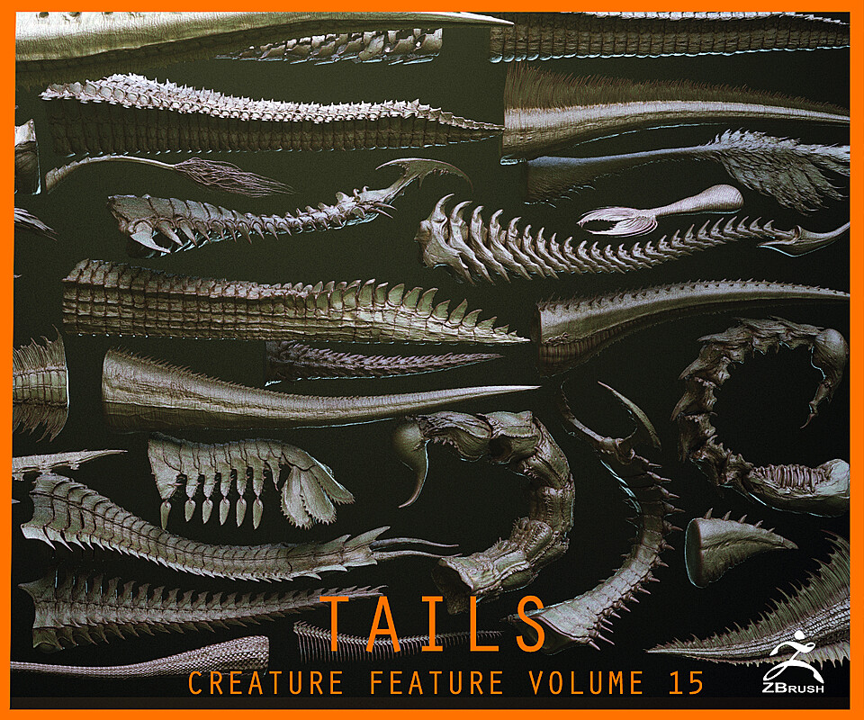 TAILS - 33 Tail Meshes & Curve Brushes