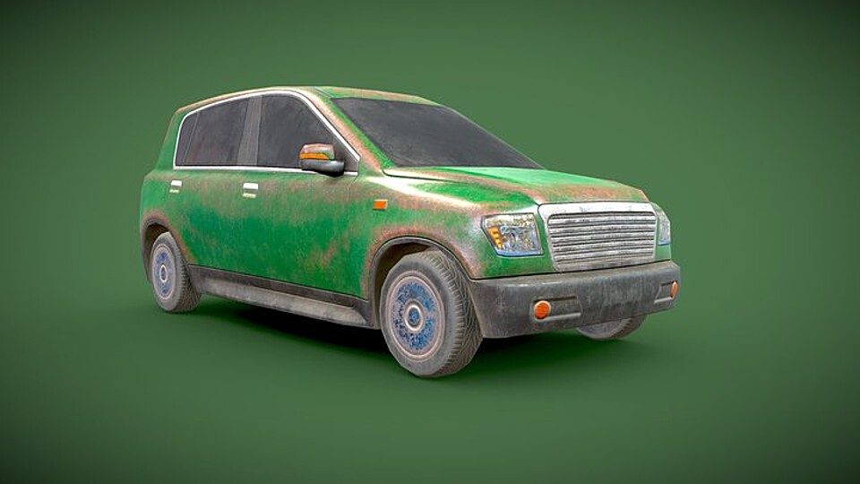 Generic Hatchback 01 Rusty Green