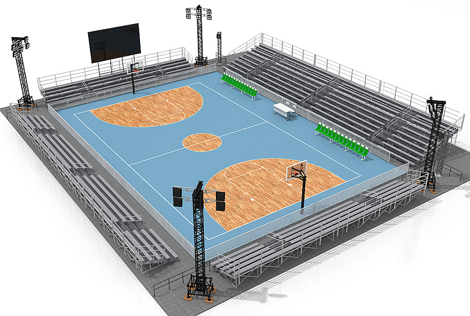 Outdoor Basketball Stadium