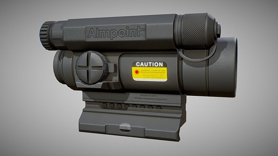 Aimpoint CompM4 - Optical Sight PBR Game Ready