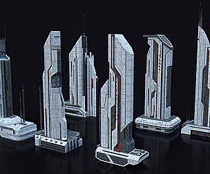 Architectural Structures Kitbash Set