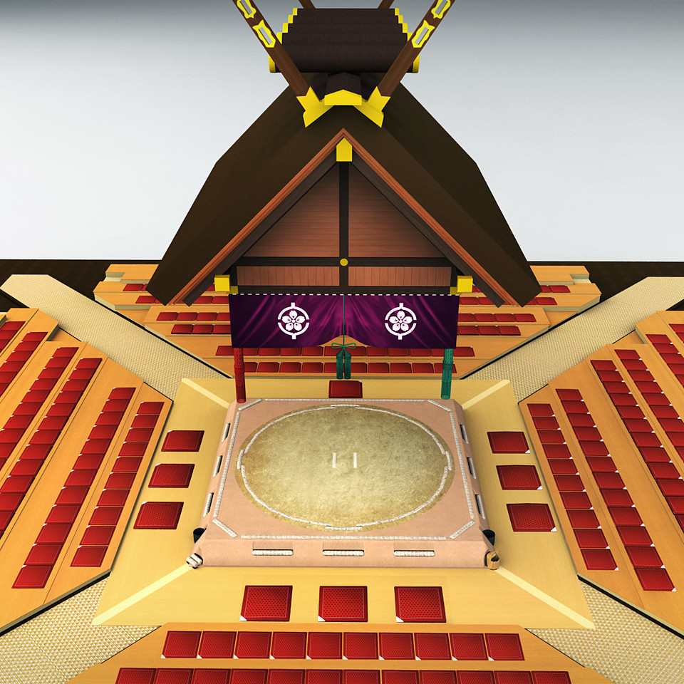 Sumo dojo arena stadium ring