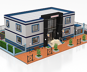 Police Station Low Poly