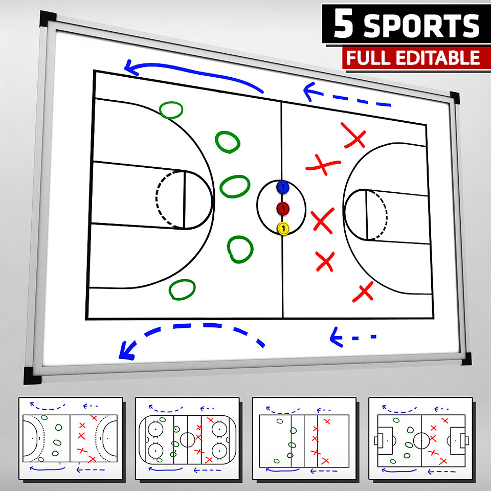Sport blackboard tactical low poly
