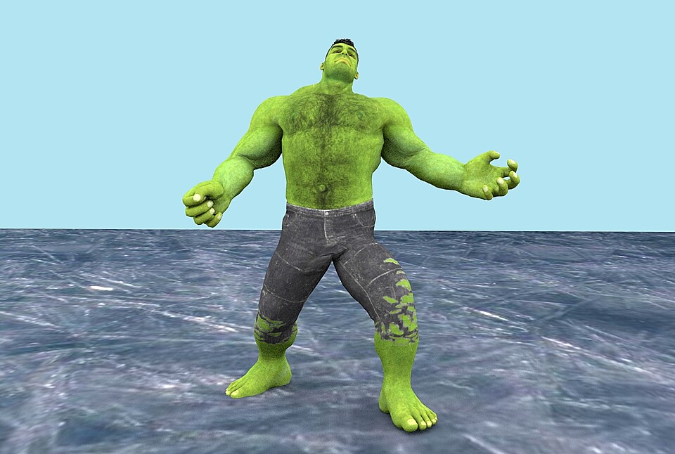 Hulk marvel end game VR / AR / low-poly 3d model