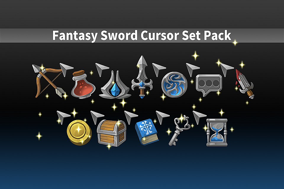 Fantasy Sword Cursor Set Pack