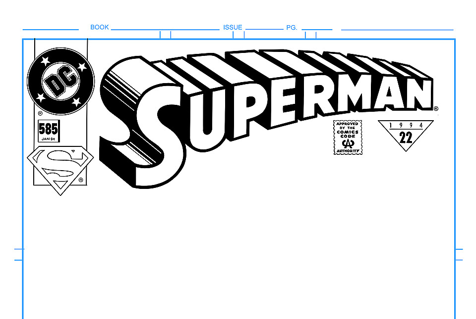 Superman Comic Book Cover Template