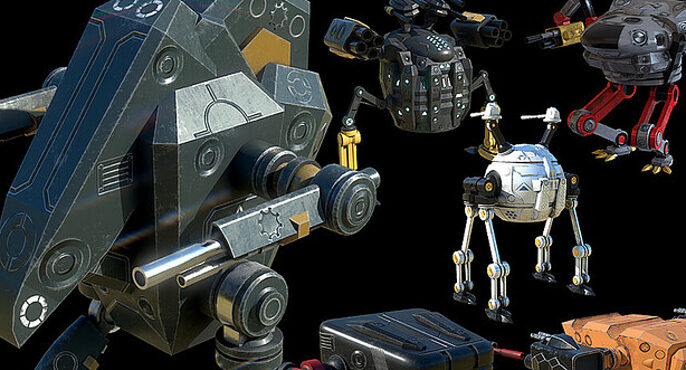 6 Mech Design and Rendering Assets for Digital Artists - Cubebrush