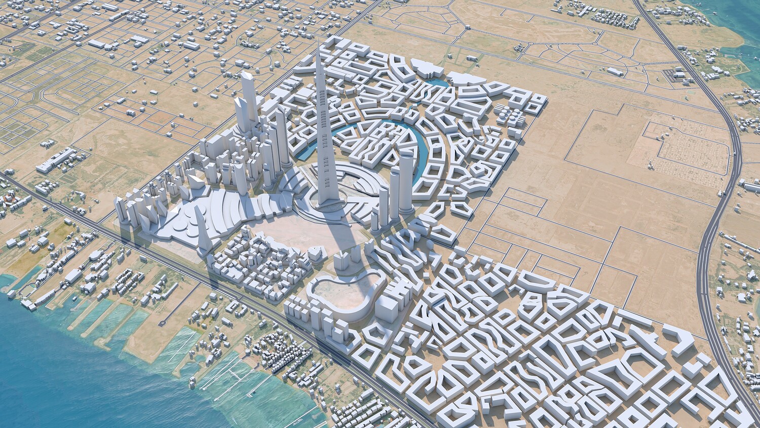 Jeddah Tower 3d model 10km