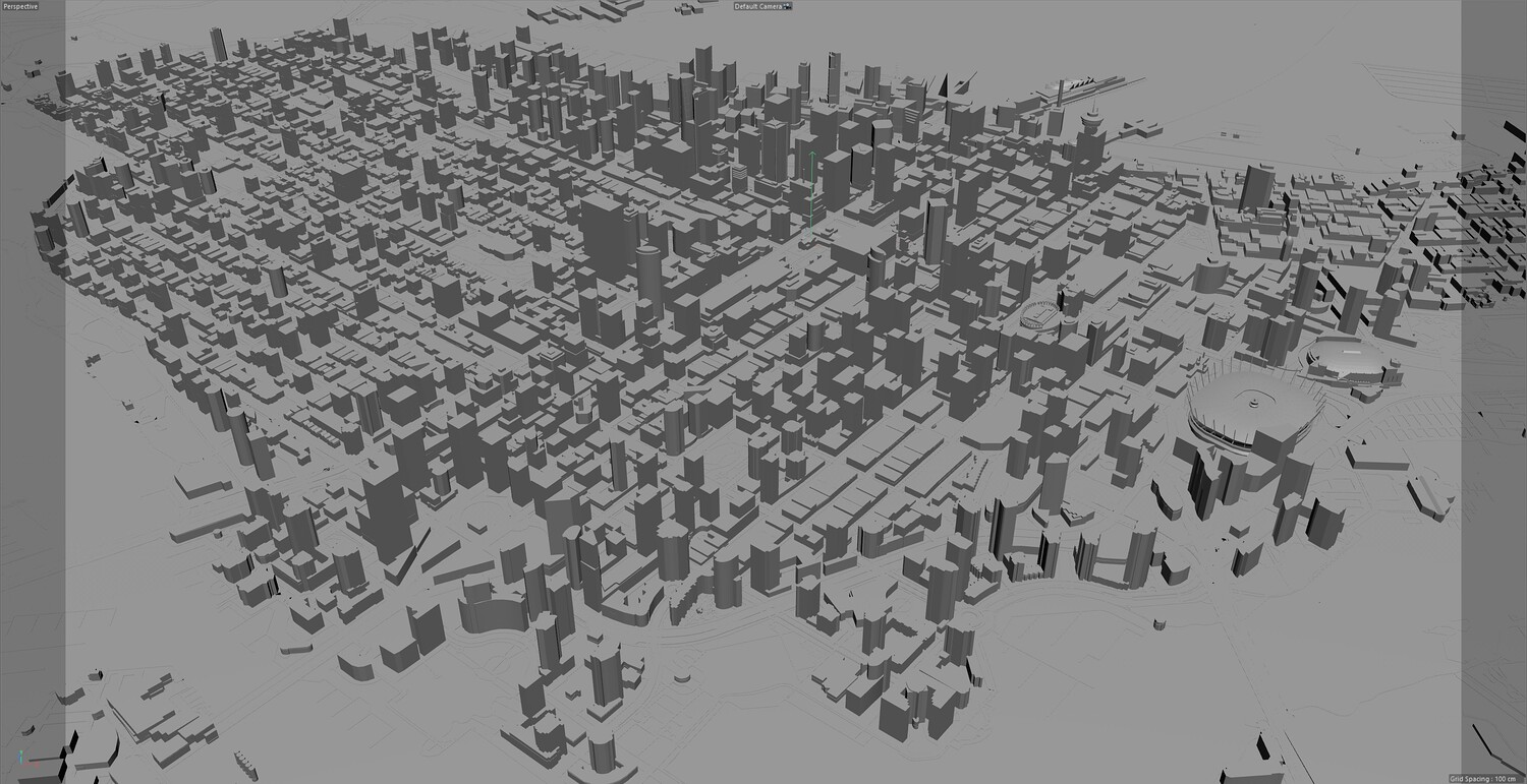 Vancouver city Canada 3d model 40km