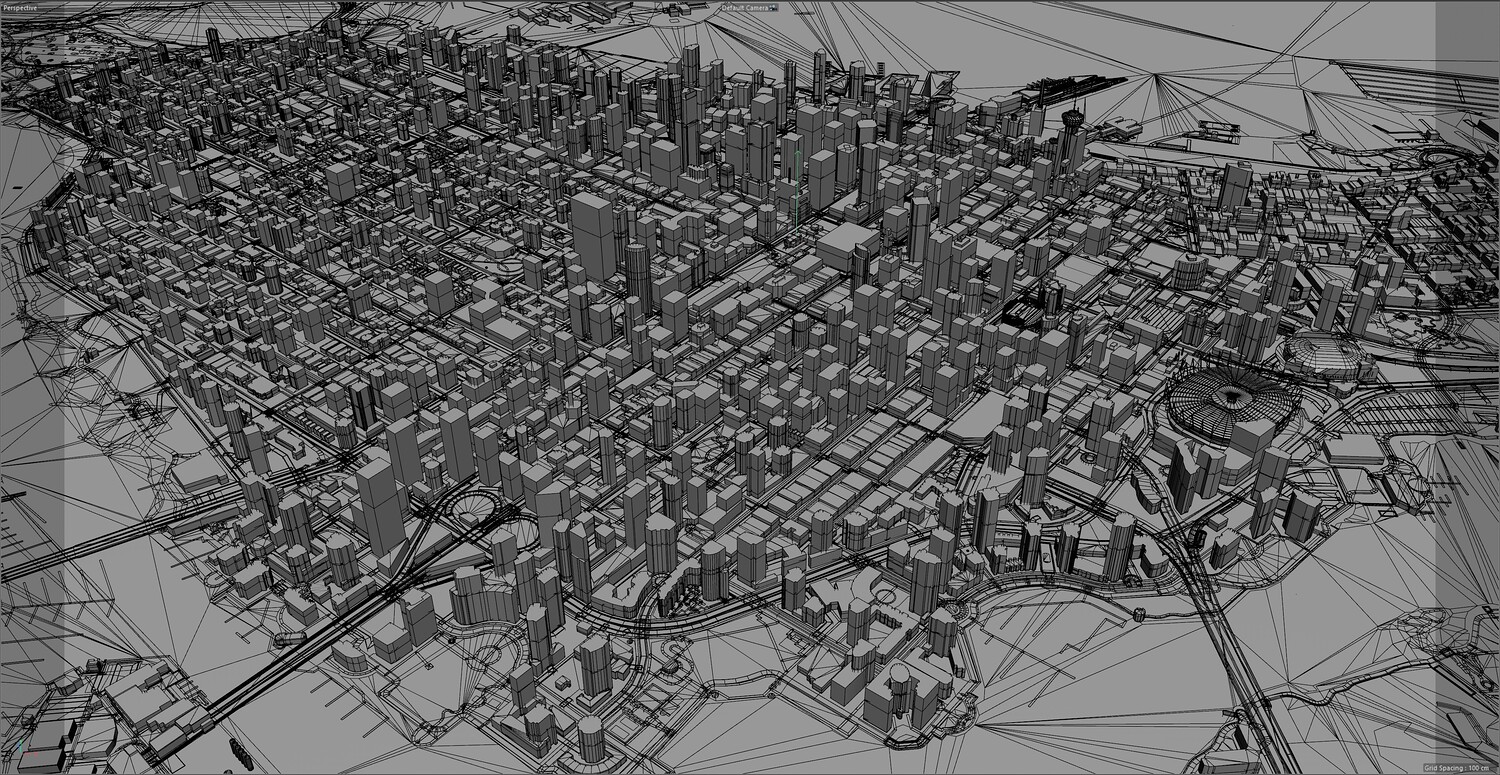 Vancouver city Canada 3d model 40km
