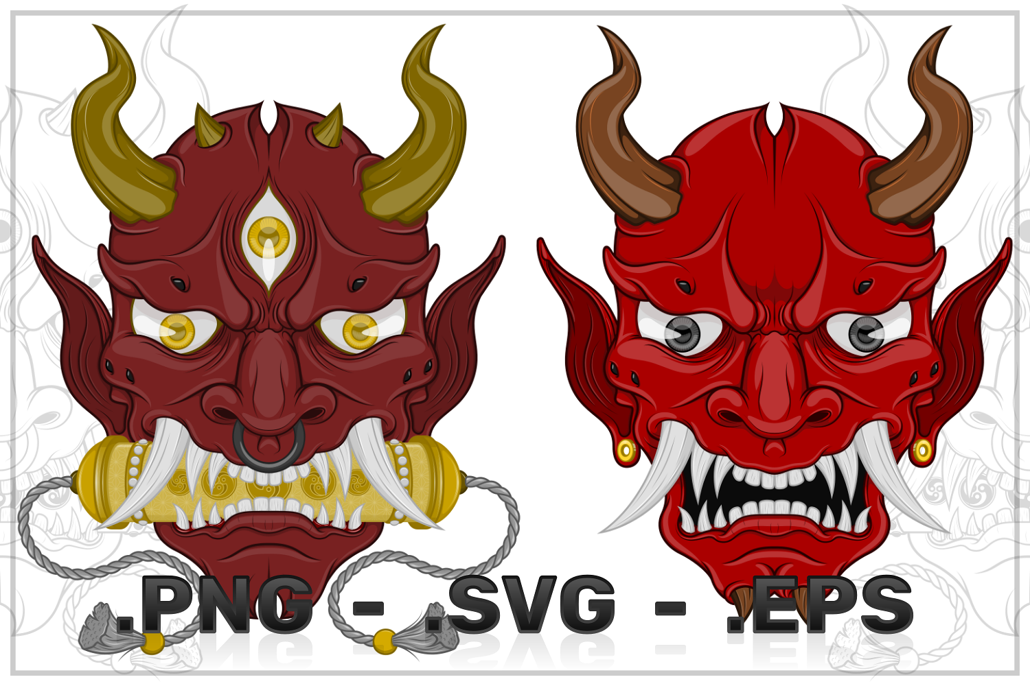 Oni japanese demon vector design