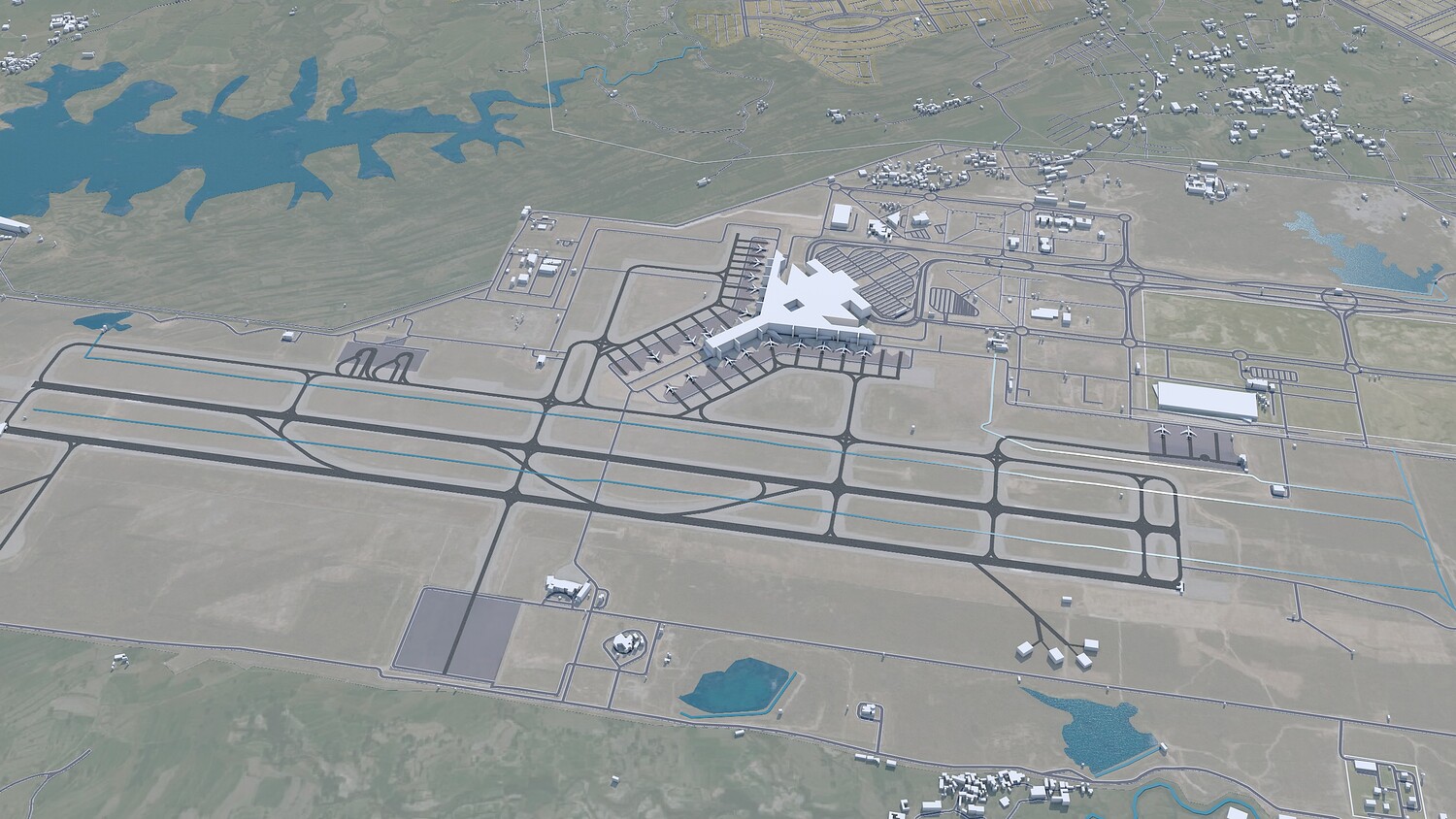 Islamabad city Pakistan 3d model 50km