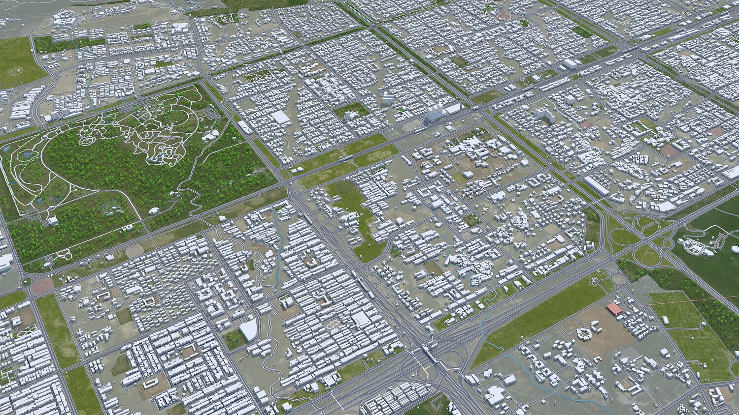 Islamabad city Pakistan 3d model 50km