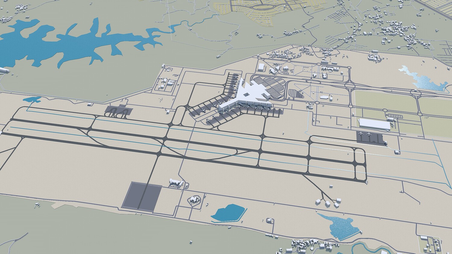 Islamabad city Pakistan 3d model 50km