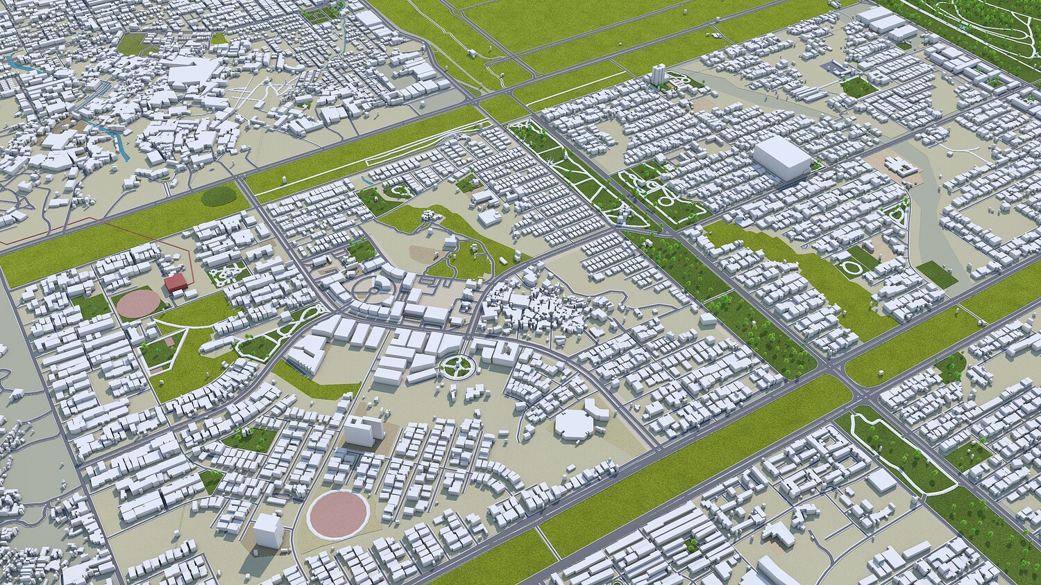 Islamabad city Pakistan 3d model 50km