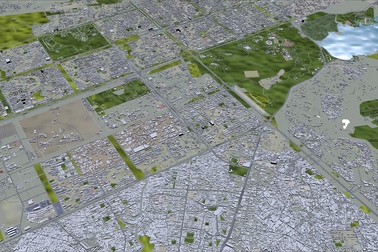 Islamabad city Pakistan 3d model 50km
